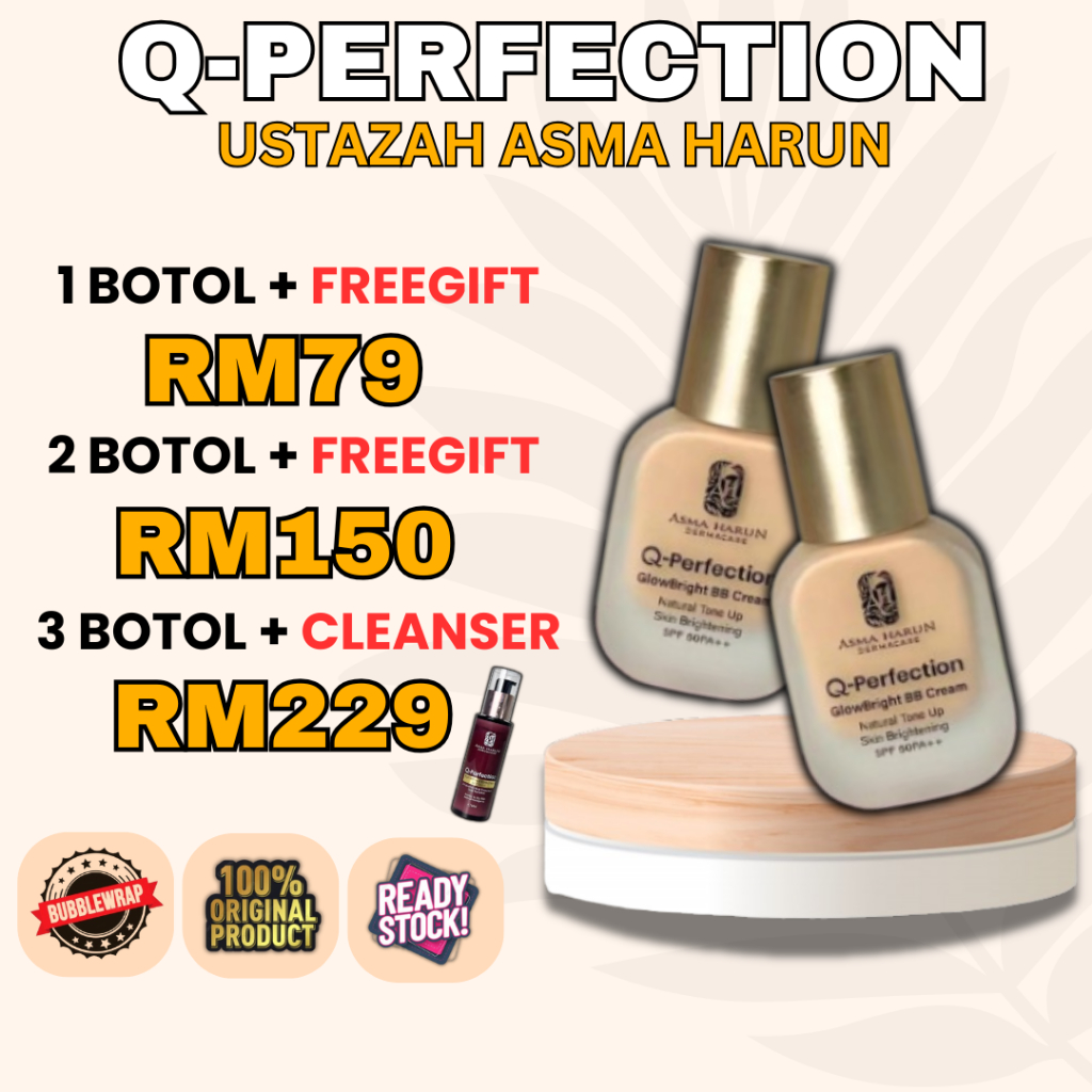 [100% ORIGINAL] Q PERFECTION BB CREAM BY USTAZAH ASMA' HARUN SKINCARE ...