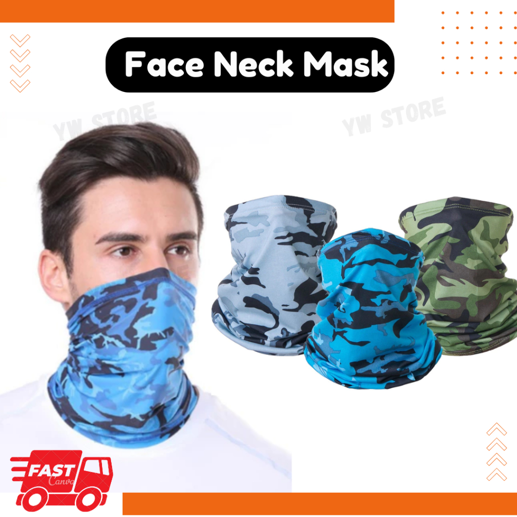 Camouflage Face Buff Mask Head Protector Scarf Band Fishing Cycling ...