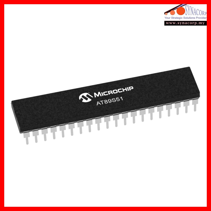 AT89S51-24PU 8 Bit MCU, 8051 Family AT89S51 Series Microcontrollers, 8051, 24 MHz, 4 KB, 40 Pins ...