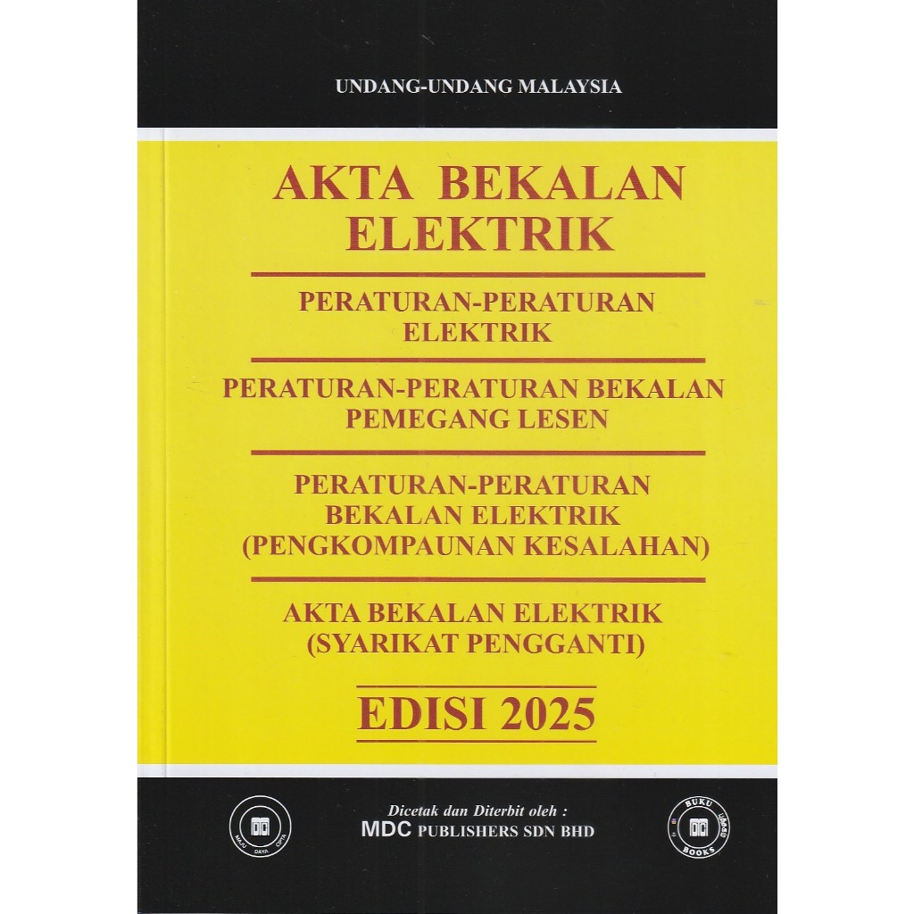 AKTA BEKALAN ELEKTRIK (MDC ) EDISI 2025 | Shopee Malaysia