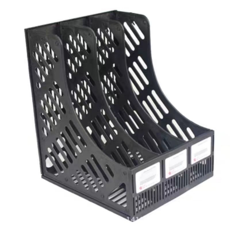 Desk File Organizer Magazine File Holder 1/2/3/4 Sections Plastic ...