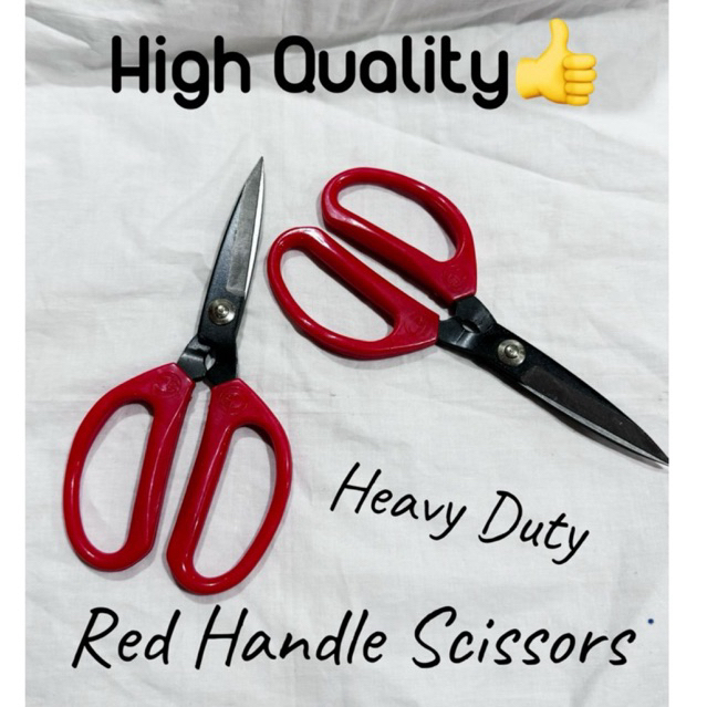 Heavy Duty Red Handle Scissor /Kulit Scissors/Gunting/cutter besar ...