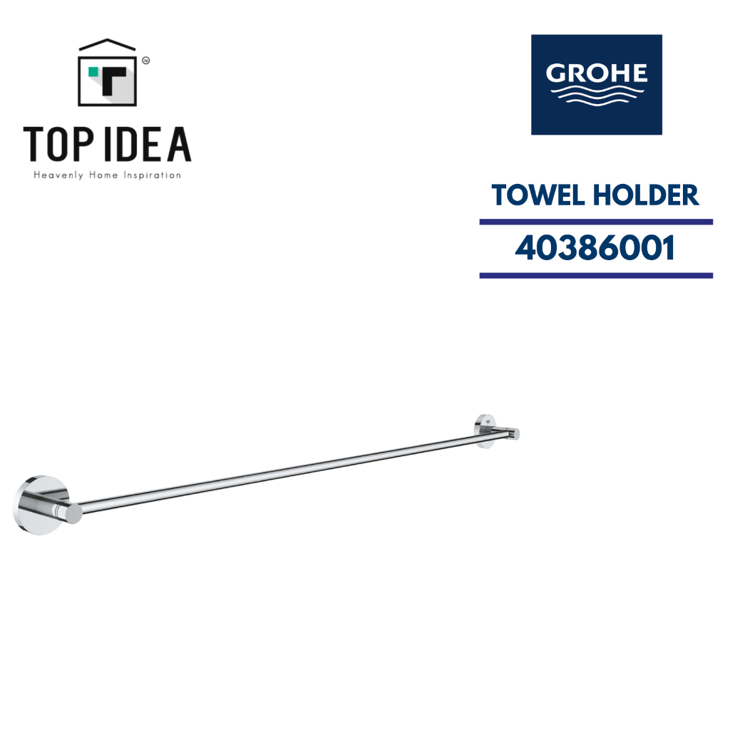 GROHE 800mm Essentials Towel Holder | Metal | GROHE StarLight Chrome ...