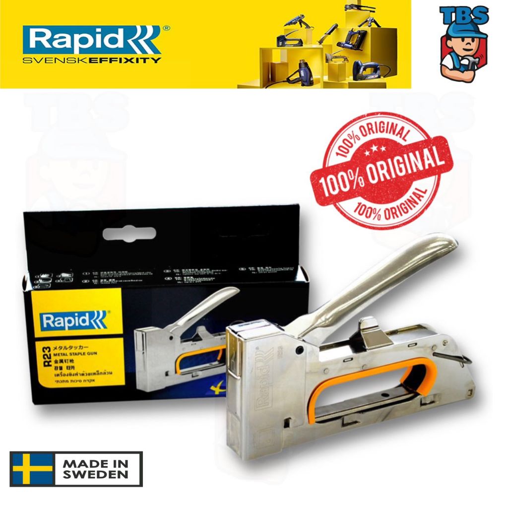 100% Original Rapid R23 Pro Metal Gun Tacker / Stapler Gun / Stapler ...