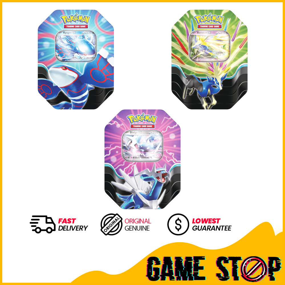 Pokemon Tcg 2025 Spring Ex - Small Tin (Xerneas, Dialga, Kyogre ...