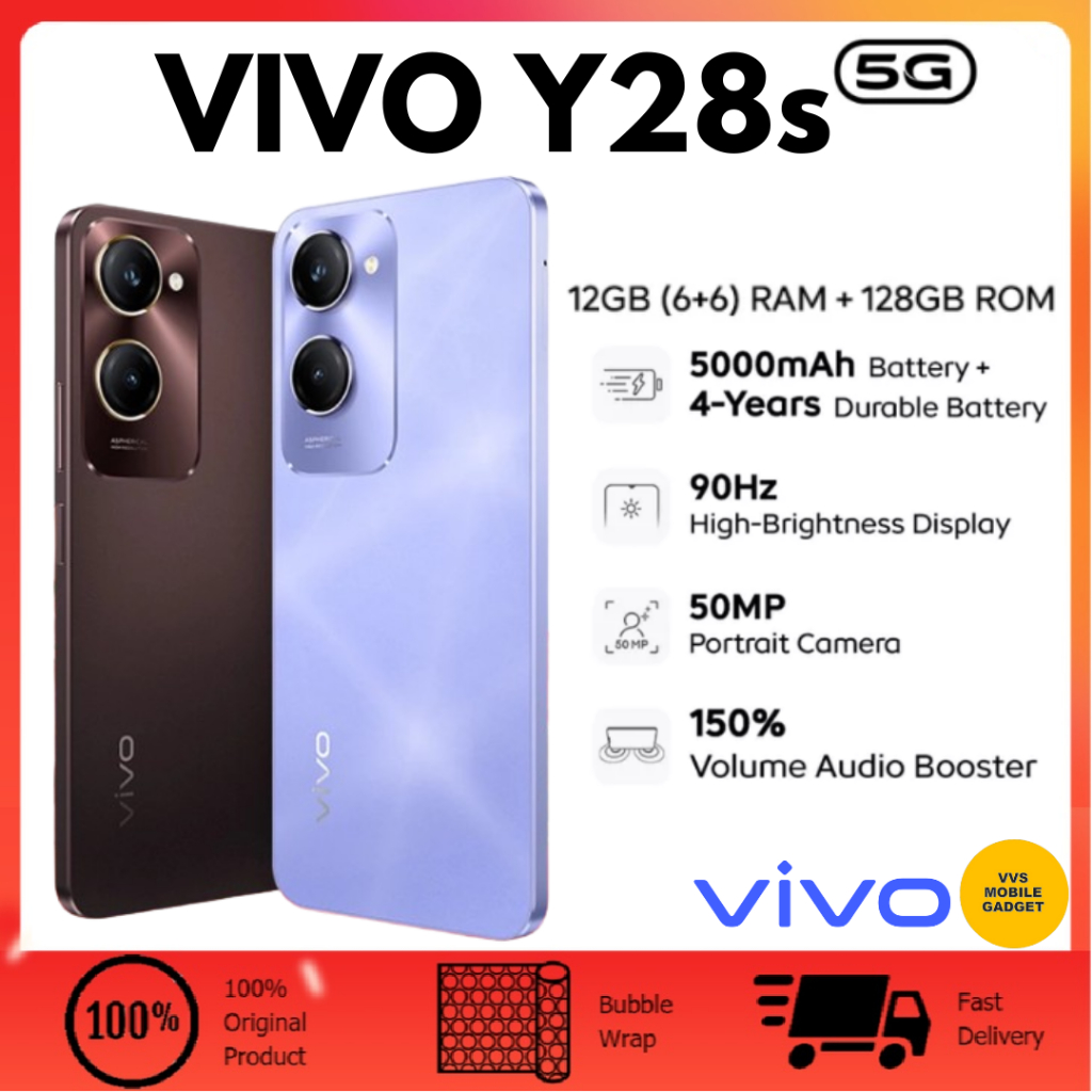 VIVO Y28s 5G (6+6GB EXTENDED RAM│128GB ROM) 50MP Portrait Camera ...