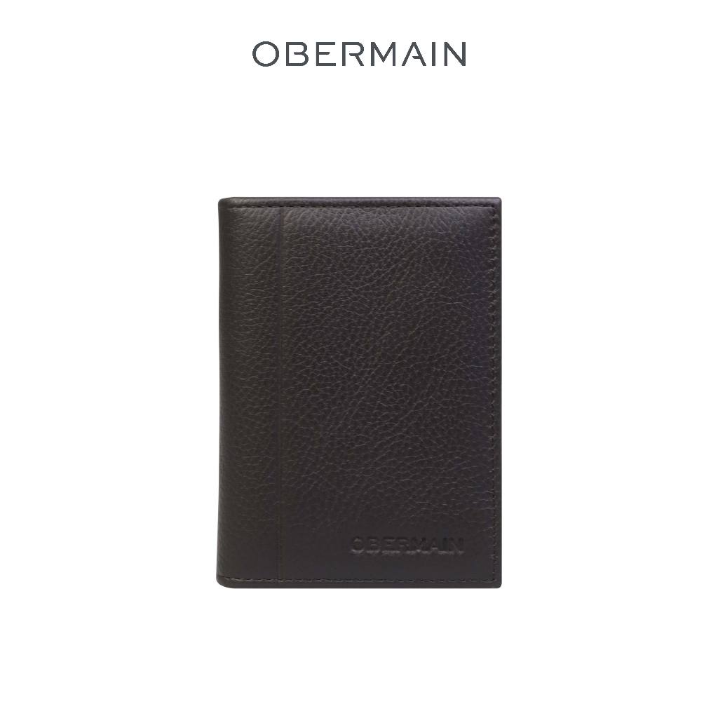 OBERMAIN RFID Card Holder / Genuine Leather / Brown / OBH282G1 ...