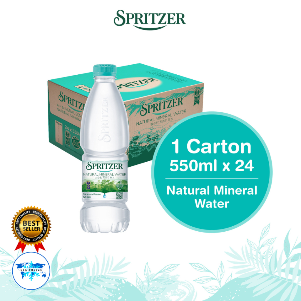 Spritzer Natural Mineral Water (550ML X 24) | Shopee Malaysia