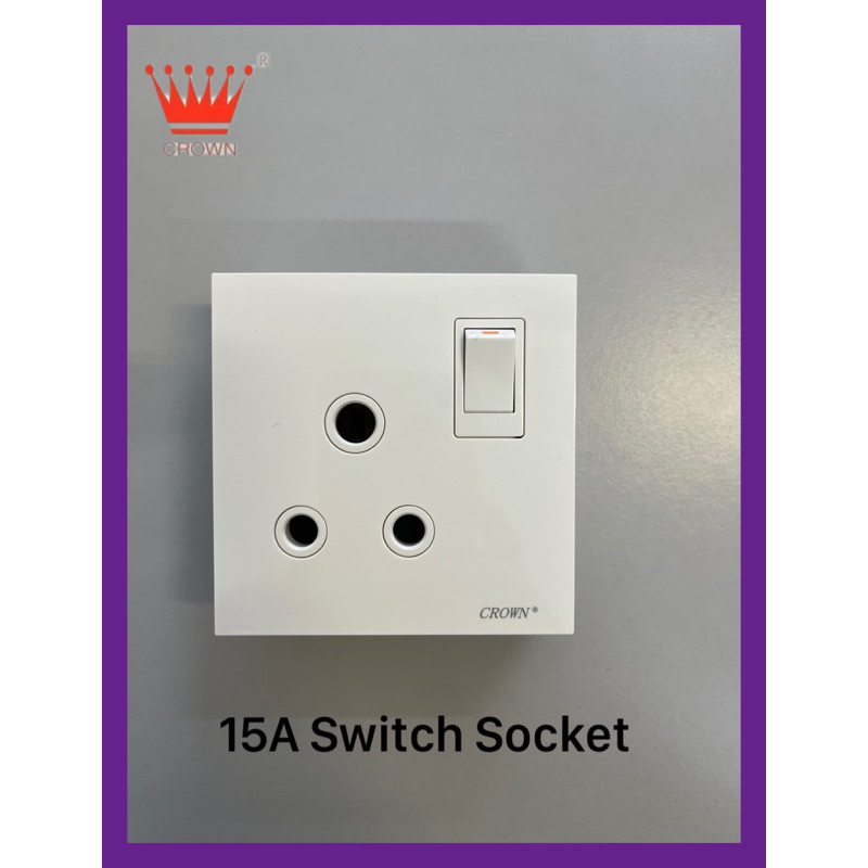 Crown 15A Switch Socket | Shopee Malaysia