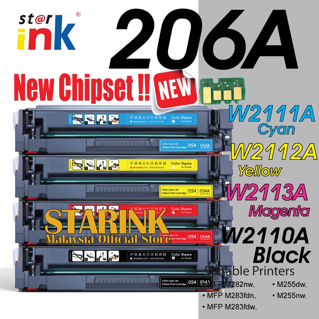With Chipet Ready ! HP206A Compatible to HP 206A W2110A Color Laserjet ...