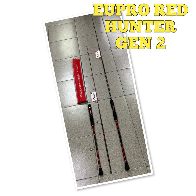 EUPRO RED HUNTER GEN 2 LIGHT JIGGING SOLID CARBON FISHING ROD | Shopee ...