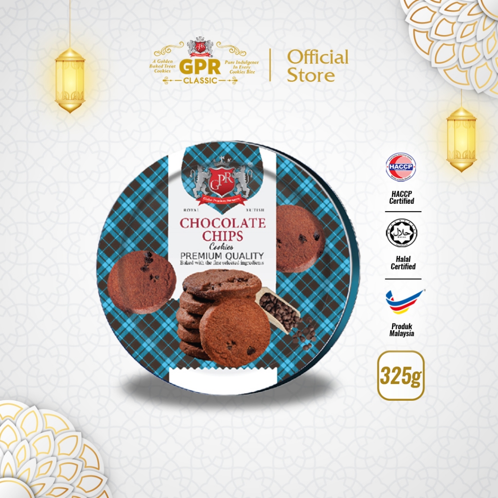 GPR Classic Chocolate Chips Cookies Tin (325g) | Shopee Malaysia