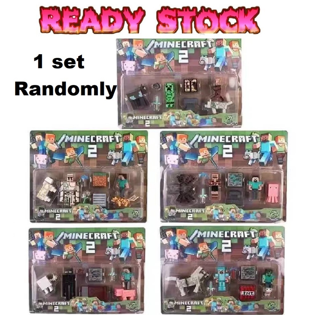Mini Minecrafft With Sword Puzzle Toy For Kid Action Figures Collection ...