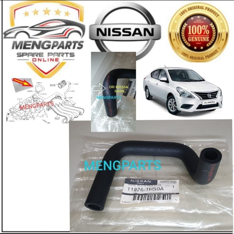 ** NISSAN ALMERA N17 CRANKCASE VENTILATION HOSE SAMLL BLOW GAS , HOSE ...