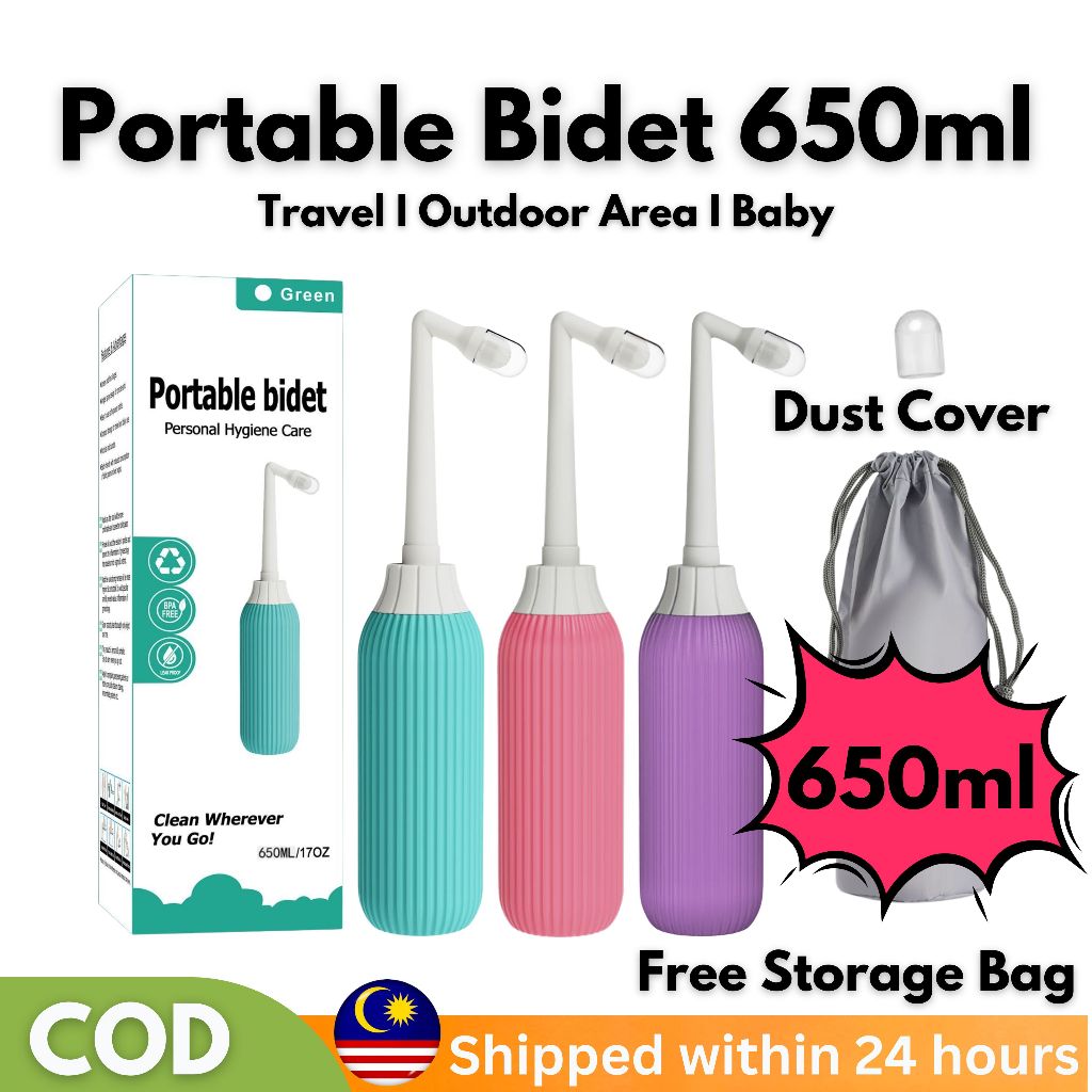 [1D Ship] 650ML Portable Bidet Spray Set Hand Held Travel bidet Spray Personal Cleaner Hygiene ...