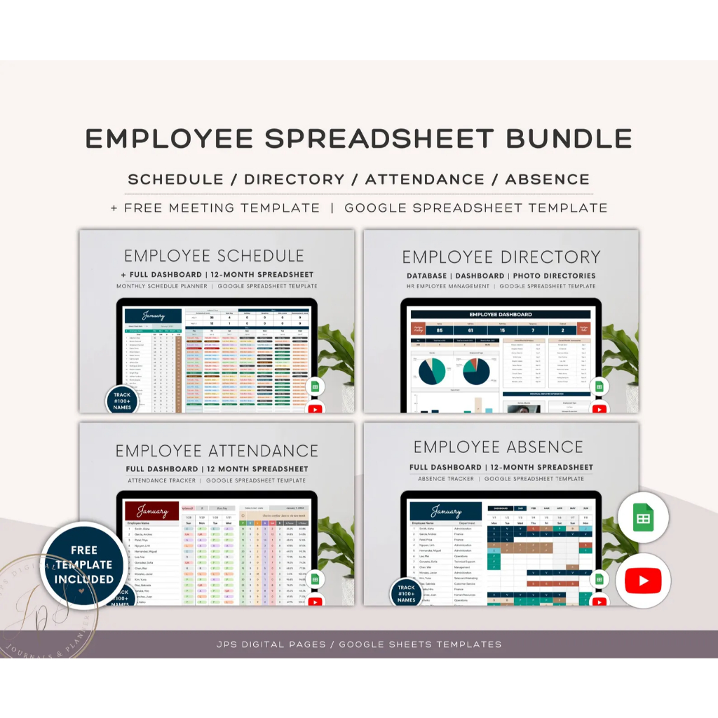 HR Tools Employee Staff Management System Directory Schedule Attendance ...
