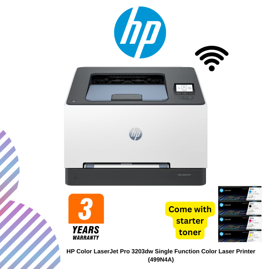 HP Color LaserJet Pro 3203dw Single Function Color Laser Printer ...