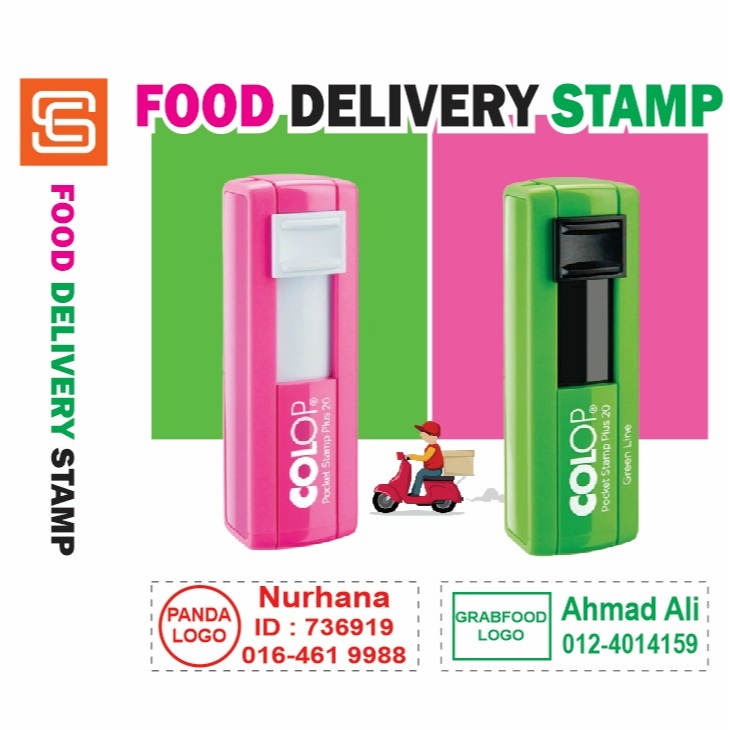 FOOD DELIVERY STAMP WITH LOGO | COLOP POCKET STAMP | COLOP REFILL INK ...