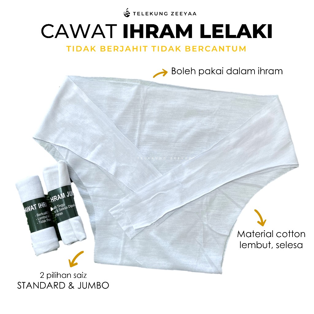 Cawat Ihram Lelaki Haji Umrah Pengganti Seluar Bagi Lelaki Dalam ...