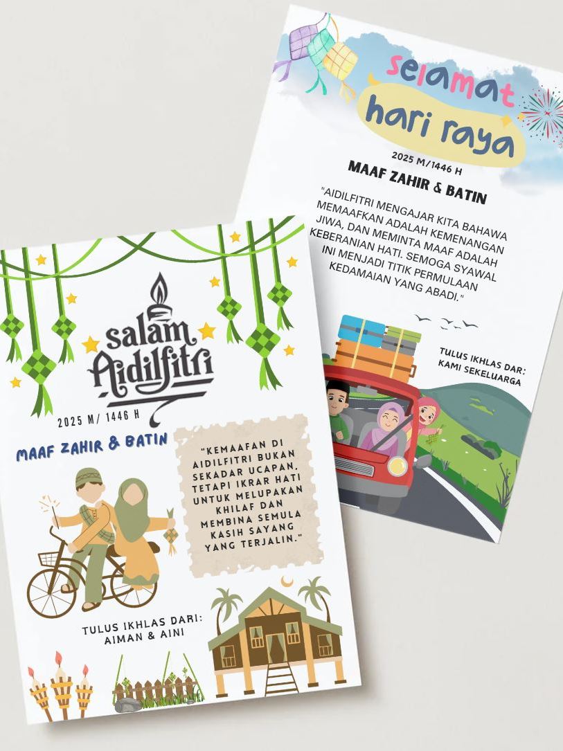 25 Template Kad Raya Digital (Canva Pro) | Shopee Malaysia