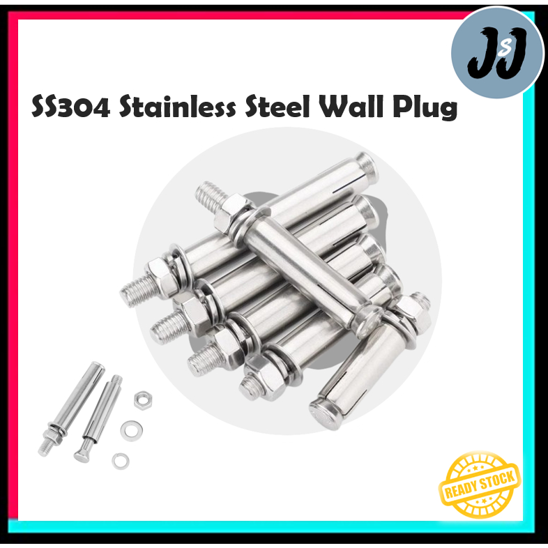 [READY STOCK] 304 Stainless Steel Wall Plug M6/M8/M10/M12 | Shopee Malaysia