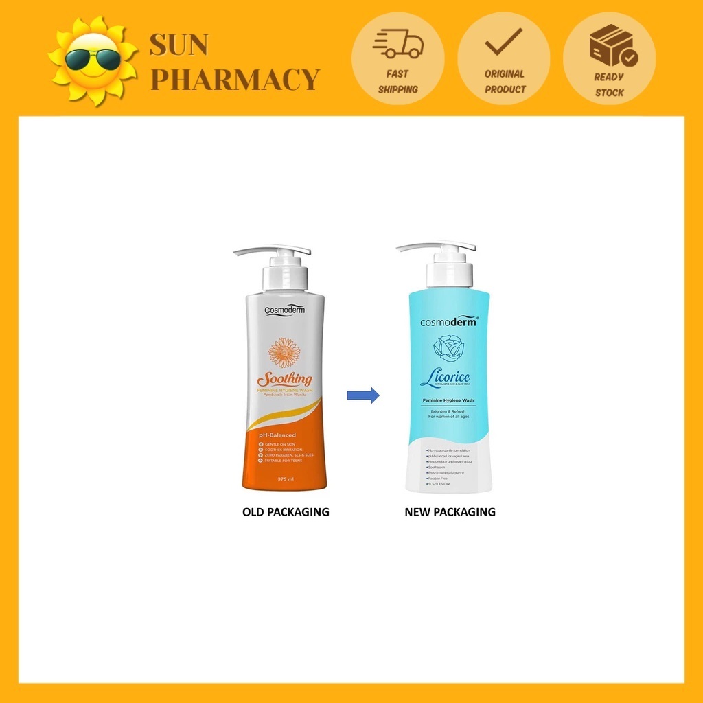 Cosmoderm Licorice Feminine Hygiene Wash ( 150ml / 375ml ) | Shopee ...