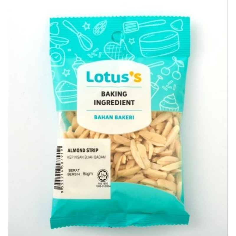 Lotus Halal Kepinga Badam | Almond Strip 80g | Shopee Malaysia