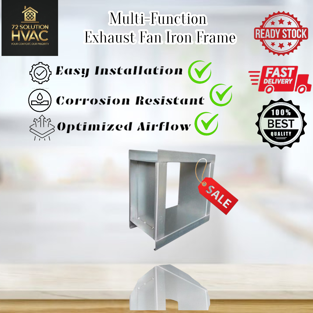 Multi-Function Exhaust Fan Iron Frame | Size 20cm / 25cm / 30cmX15CM(H ...