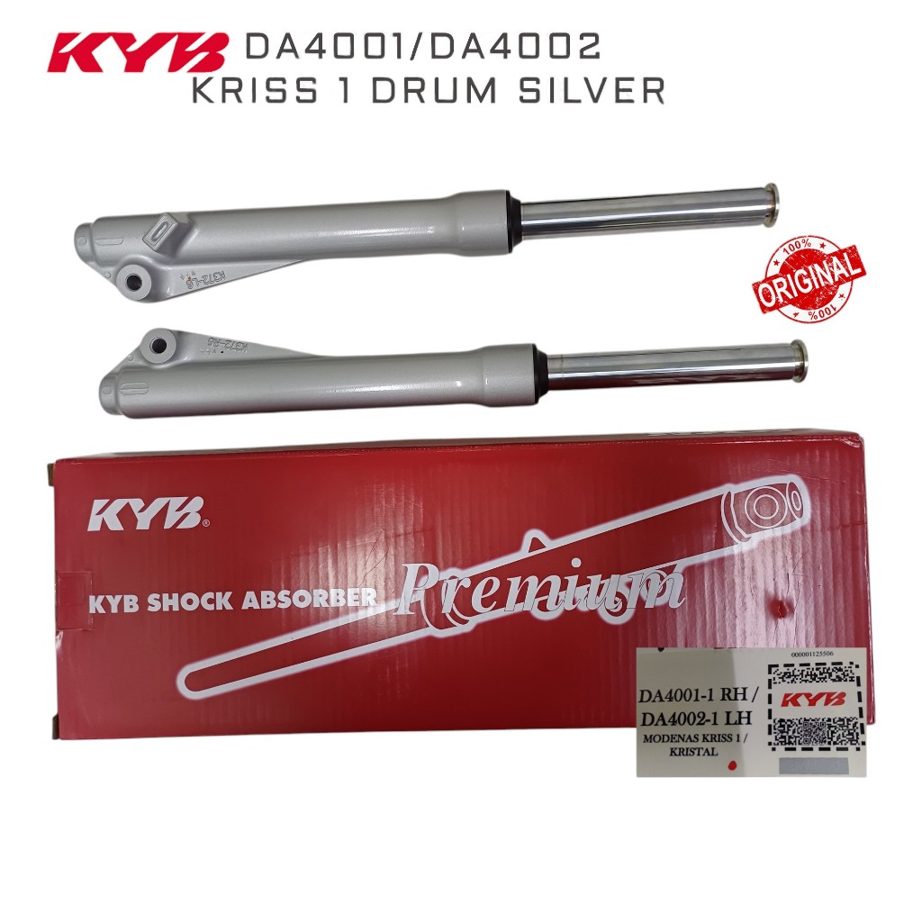 KYB MODENAS KRISS 1 SILVER DRUM FRONT FORK SET DAMPER ASSY FOR KRISS 1 DRUM 100% ORIGINAL KYB ...