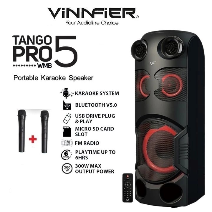 Vinnfier Tango Pro 5 WMB 2023 Version Portable Karaoke Bluetooth Speaker | Shopee Malaysia