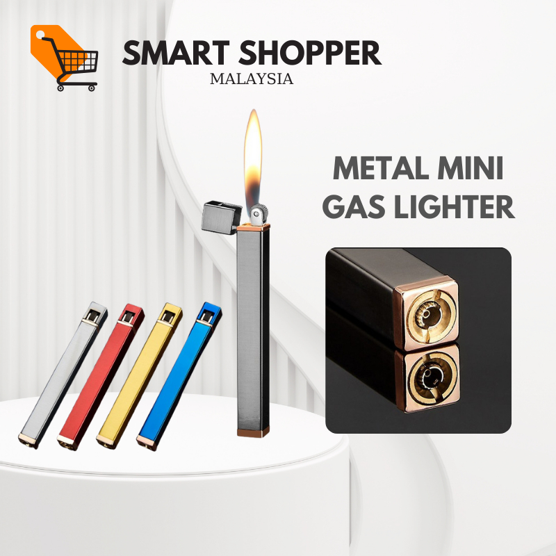 Windproof Metal Mini Gas Lighter Refillable Creative Slim Ordinary ...