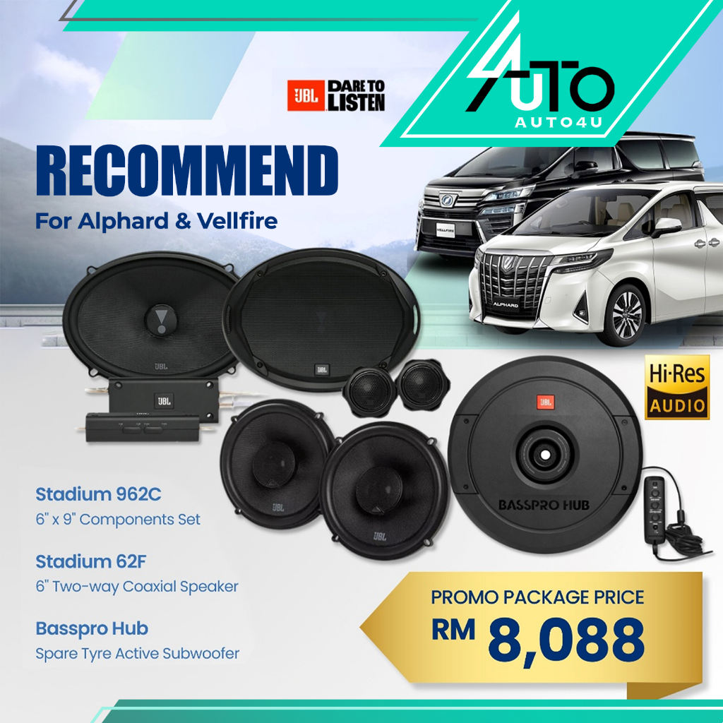 JBL Stadium Series Toyota Alphard Vellfire Combo Set Promo Package Toyota Car Speaker Kereta ...