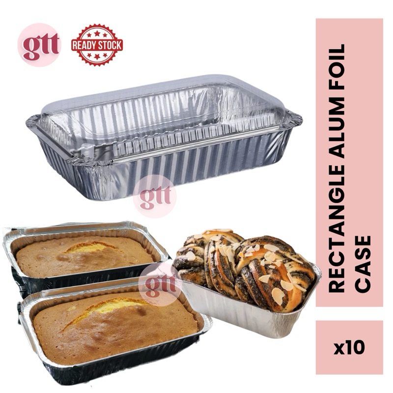 RECTANGLE ALUMINIUM FOIL CASE + LIDS 1640 1950 4191 长方形锡纸烤盘 蛋糕烤杯 烧烤锡纸 ...