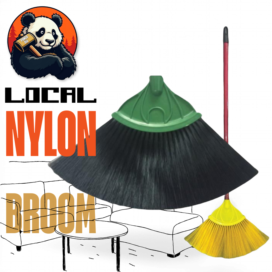 🐼 𝐍𝐘𝐋𝐎𝐍 Soft Broom With Handle/ Plastic Soft Broom / Broom Sweeper ...