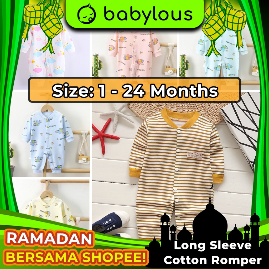Newborn Baby Romper Clothing Baju Bayi Infant Long Sleeve Rompers ...