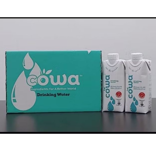 COWA Drinking Water in Paper Boxed Packaging (330ml x 12 packets) 1 ...