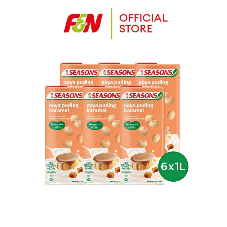[Bundle of 6] F&N SEASONS Soya Caramel Pudding 1L | Shopee Malaysia