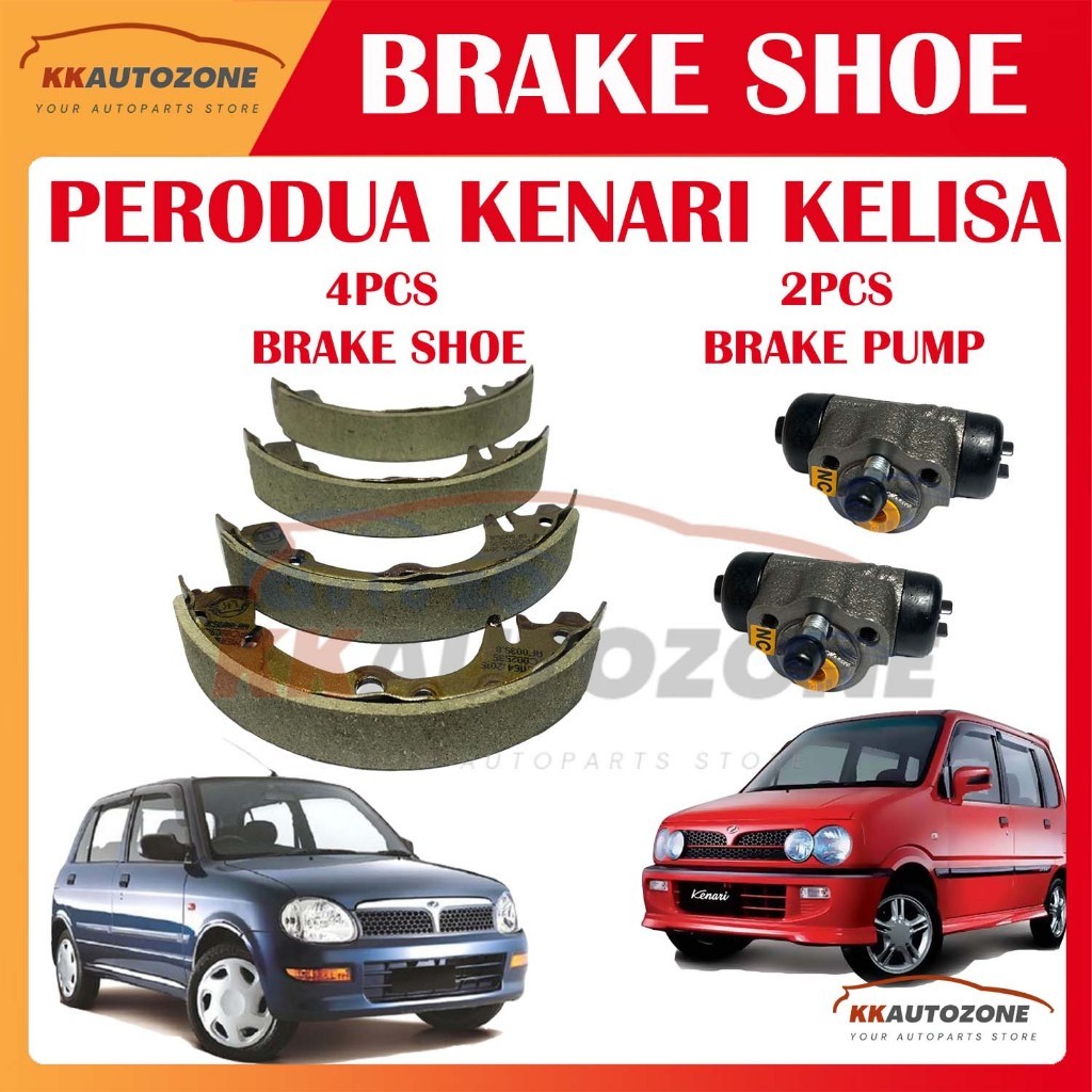 Perodua Kelisa Kenari Rear Brake Shoe Brake Lining (0035 ) | Shopee ...