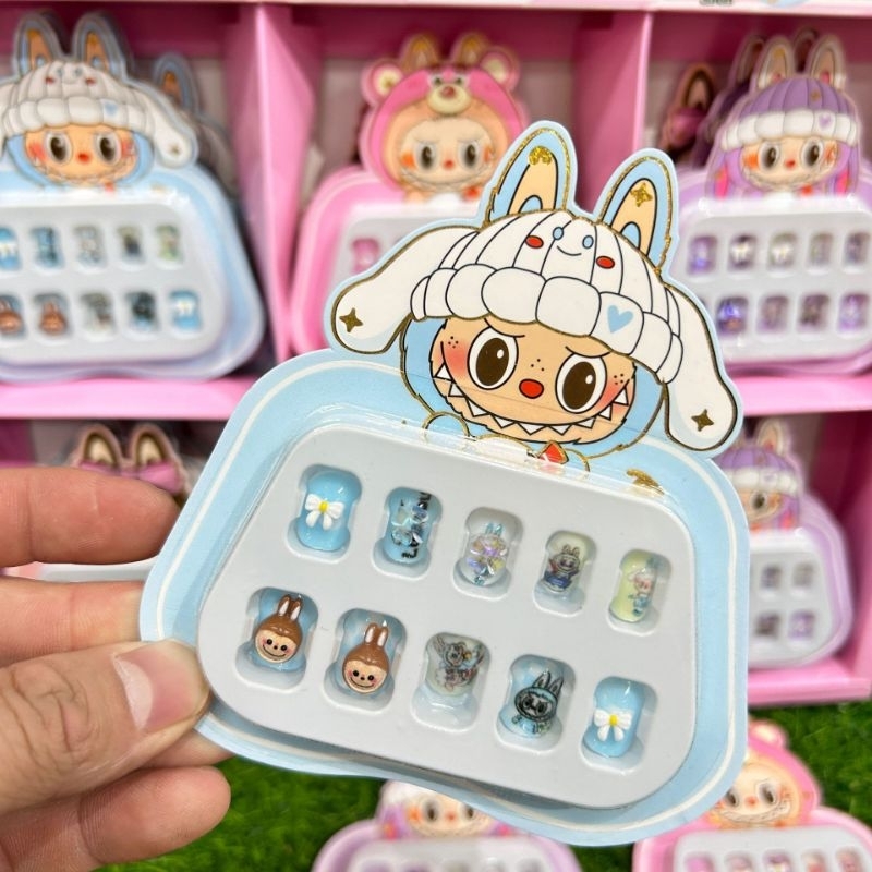LABUBU/SANTRIO kid decoration fake nail 10pcs/box | Shopee Malaysia