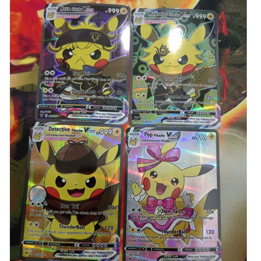 4 pcs / set Asta Meliodas pop Detective pikachu Poncho Collection ...