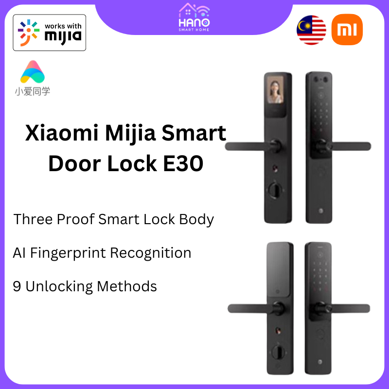 Xiaomi Smart Door Lock E30 AI Fingerprint Smart Home IoT Automatic ...