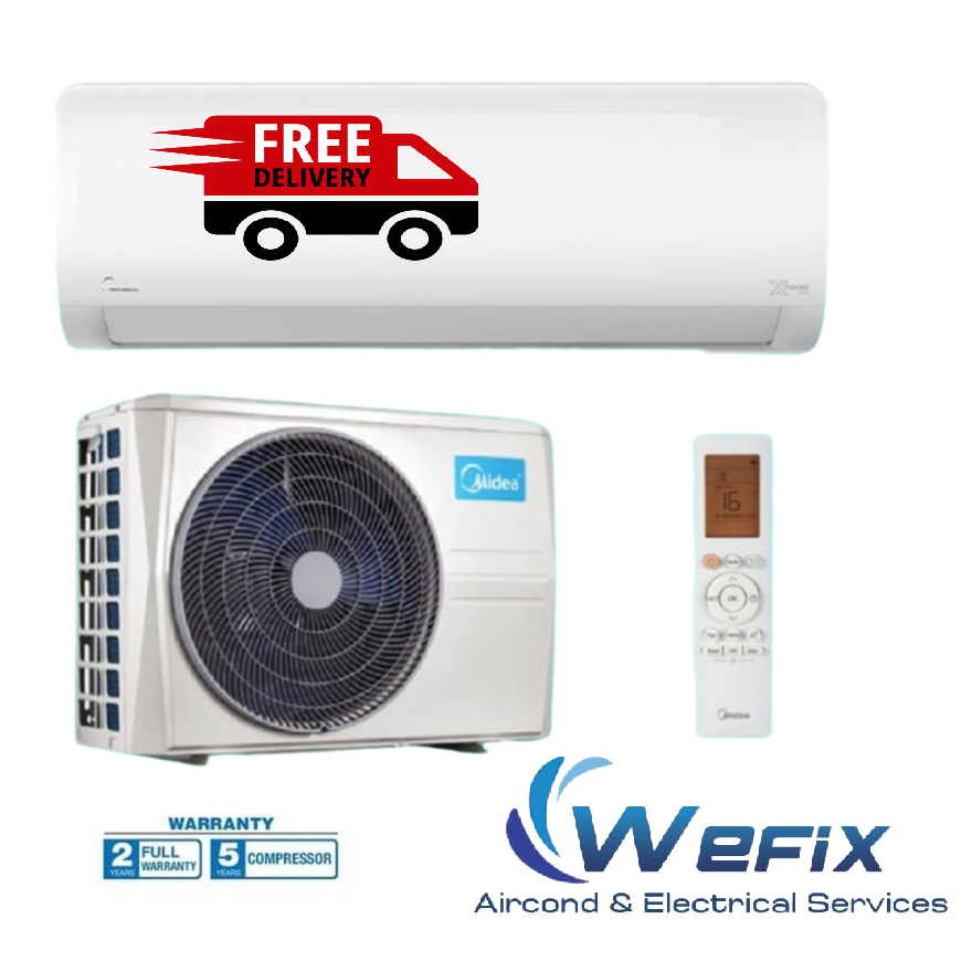 [MELAKA AREA] Midea Air conditioner Non Inverter (R32 Gas) PROMOTION + Free delivery | Shopee ...