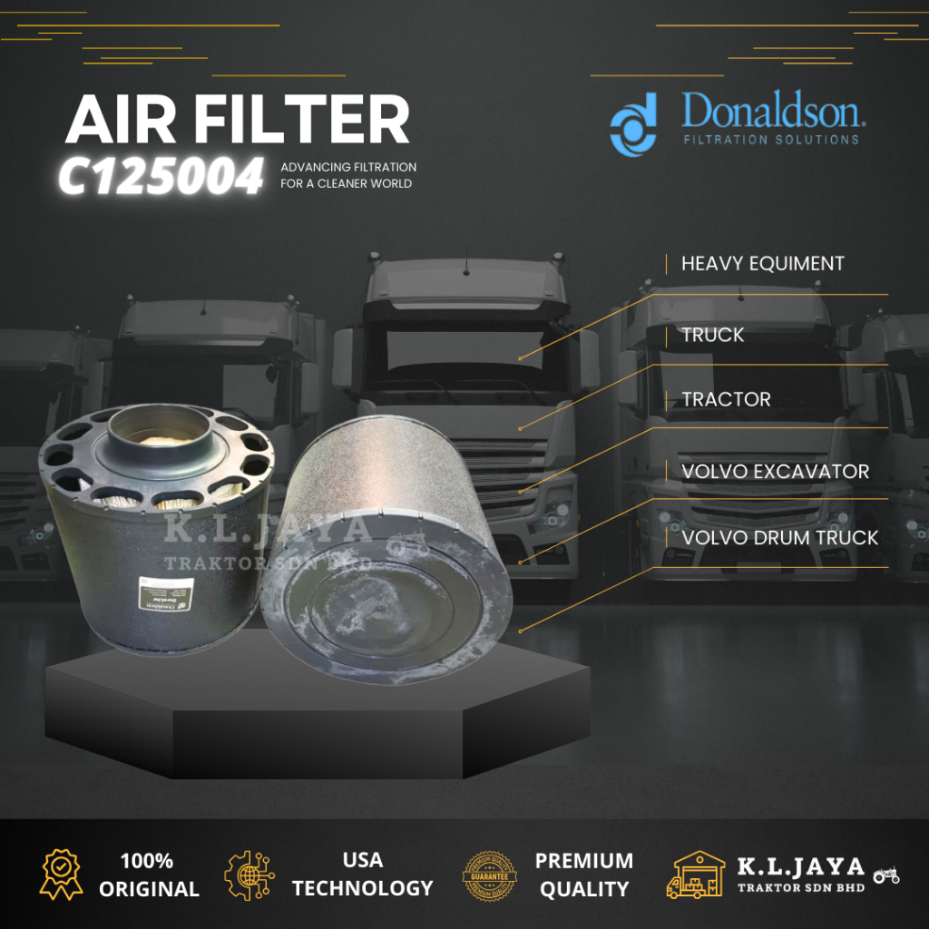 ORIGINAL DONALDSON C125004 AIR FILTER PRIMARY REPLACEMENT ENGINE PARTS ...