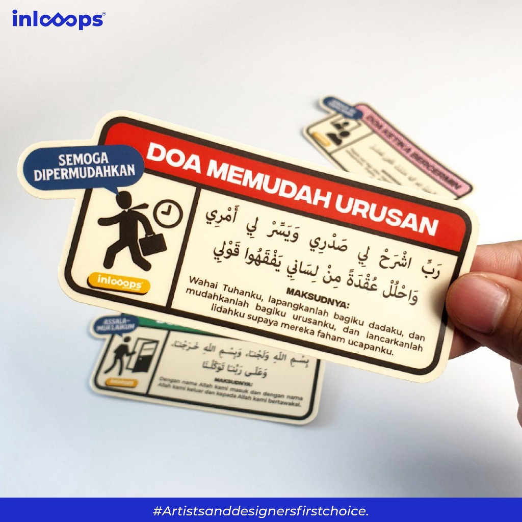 Sticker Doa Harian (Doa Memudahkan Urusan) Sticker Kalis Air (Laminated ...