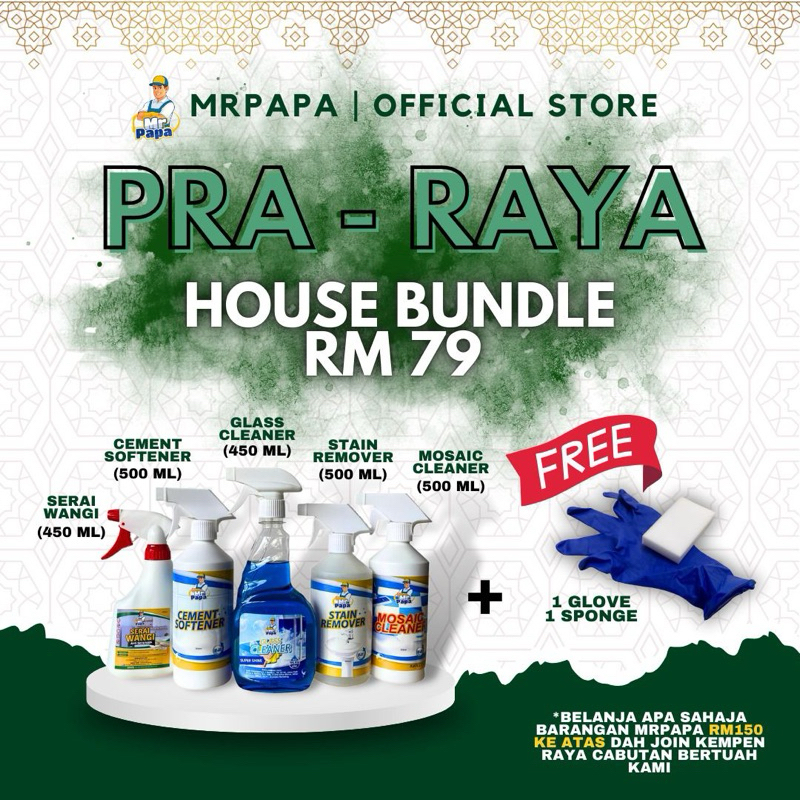 PAKEJ RAYA COMBO MR PAPA HOUSE BUNDLE 500ML - SERAI WANGI GLASS CLEANER ...