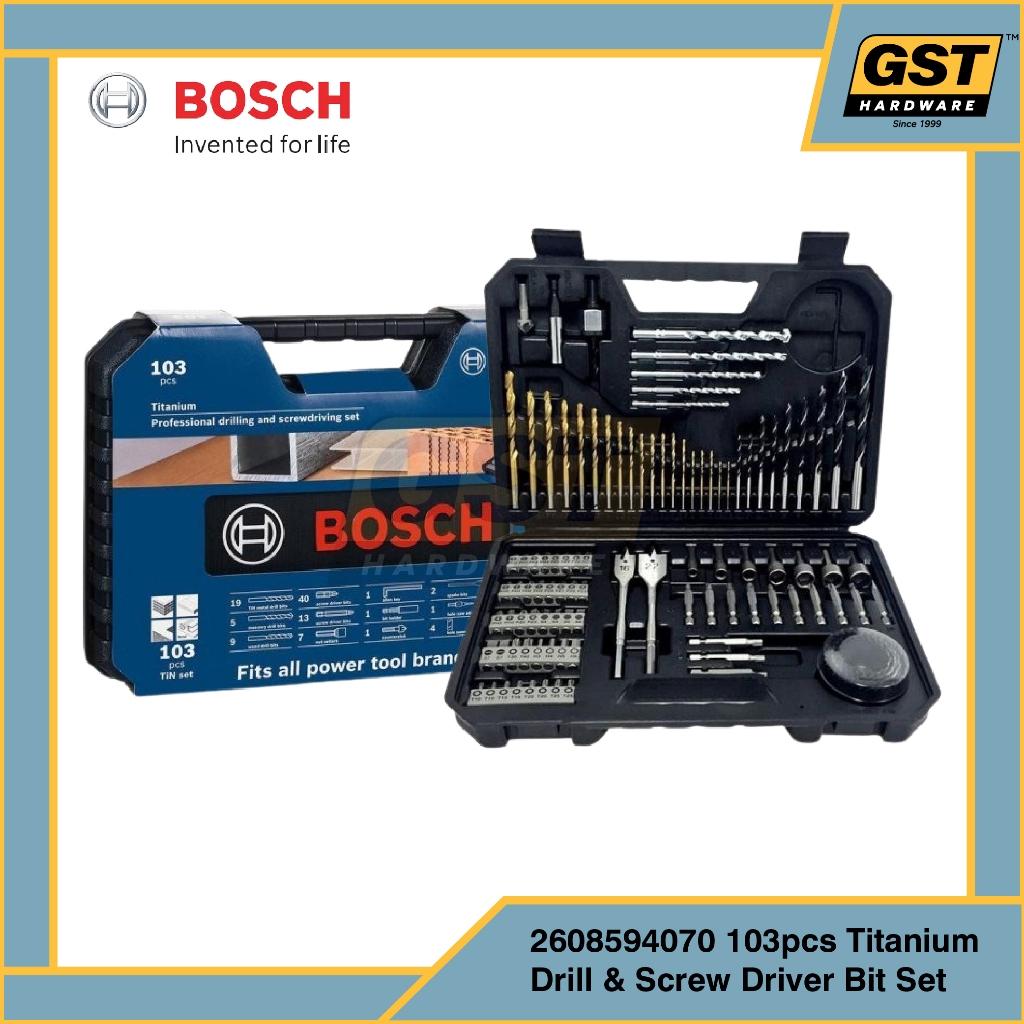 Bosch 33Pcs X-Line Screwdriver Bits & Drill Bit Set Mata Drill Simen ...