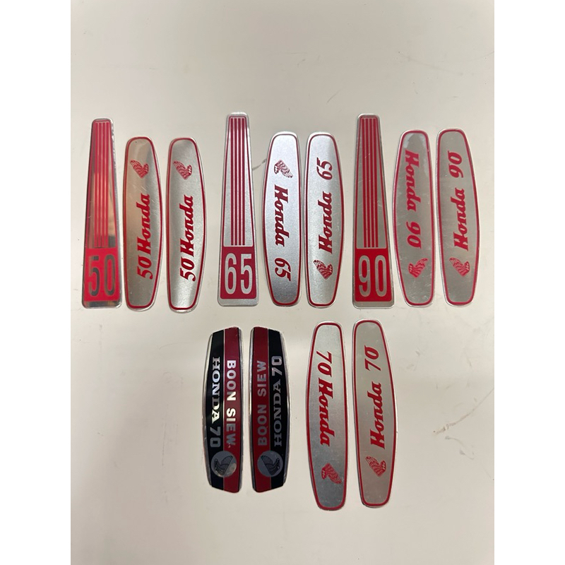 HONDA C50 C65 C70 C90 ALLOY EMBLEM STICKER ALLOY STICKER ALLOY LOGO ...