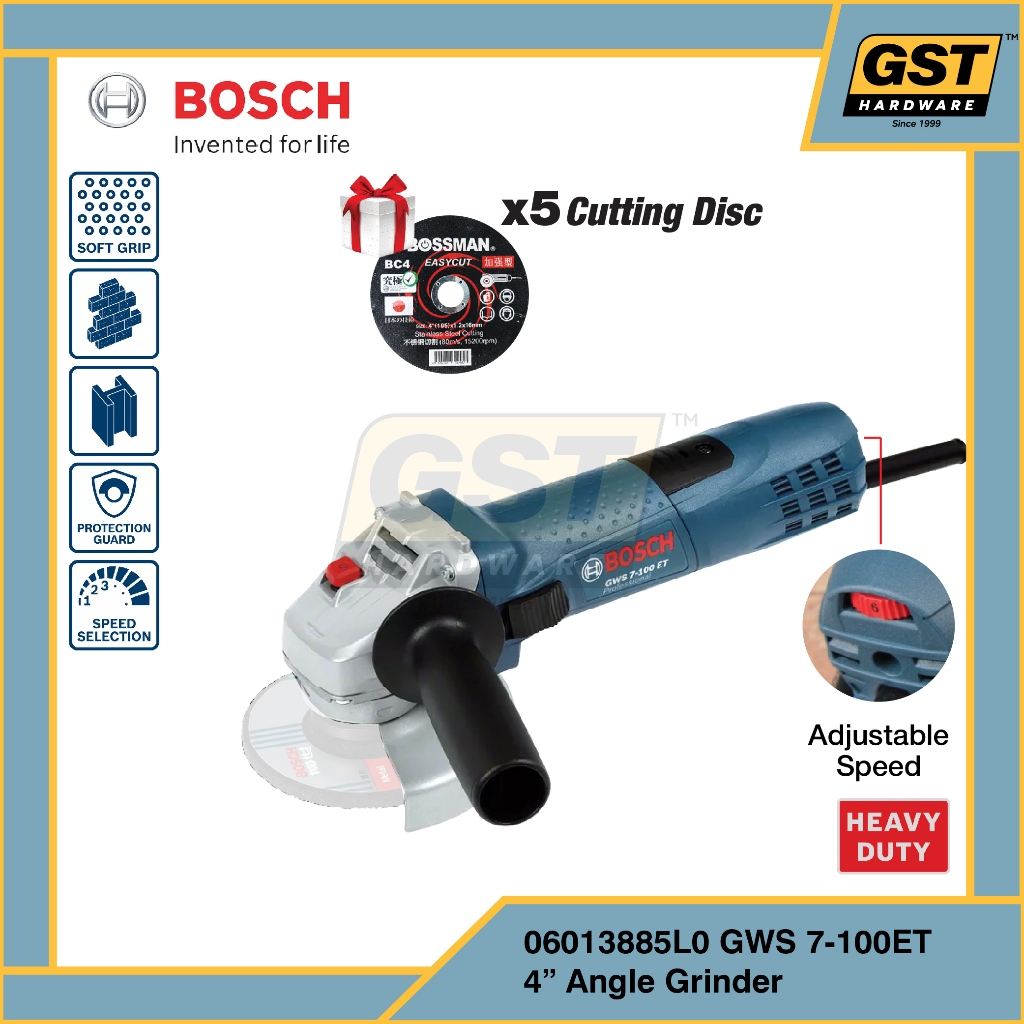 Bosch Angle Grinder Speed Control GWS7-100 Grinder Adjustable Speed ...