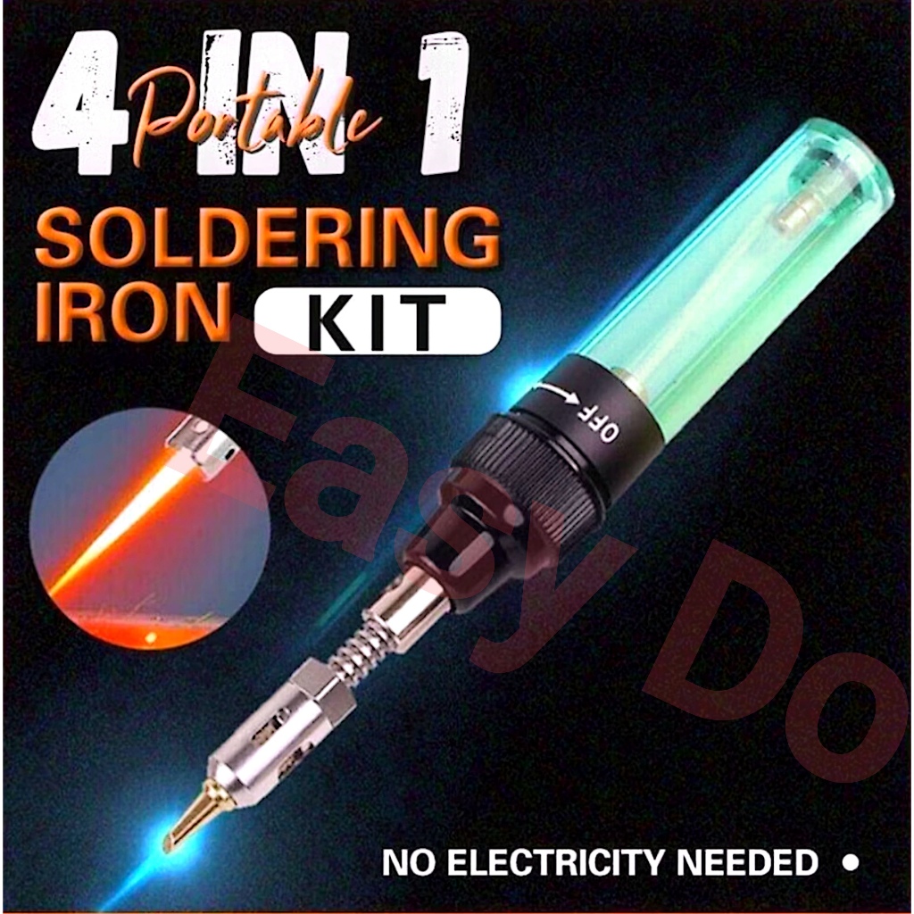 4 IN 1 Butane Gas Soldering Iron Gas Blow Torch Gun Blow Pen Torch ...