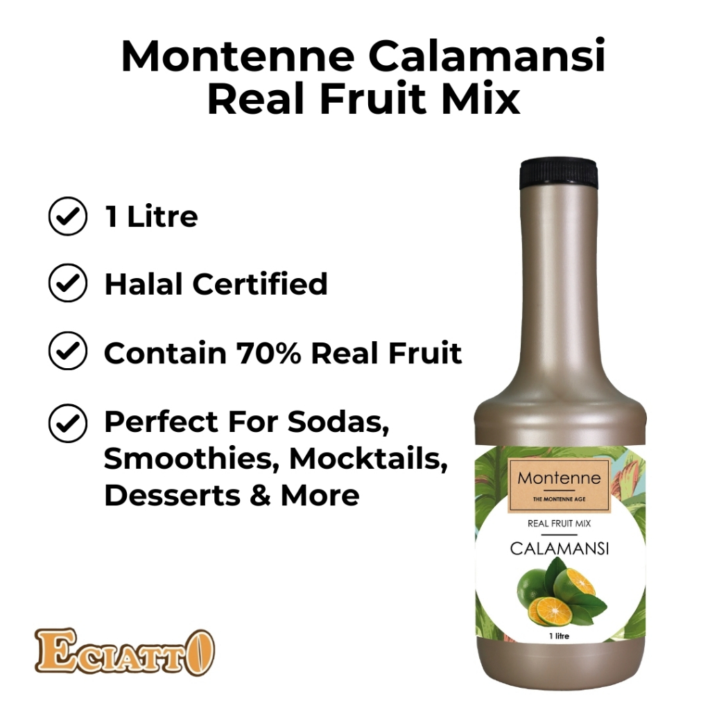 MONTENNE Calamansi 1Litre Real Fruit Mix For Cocktail Ice Blended ...